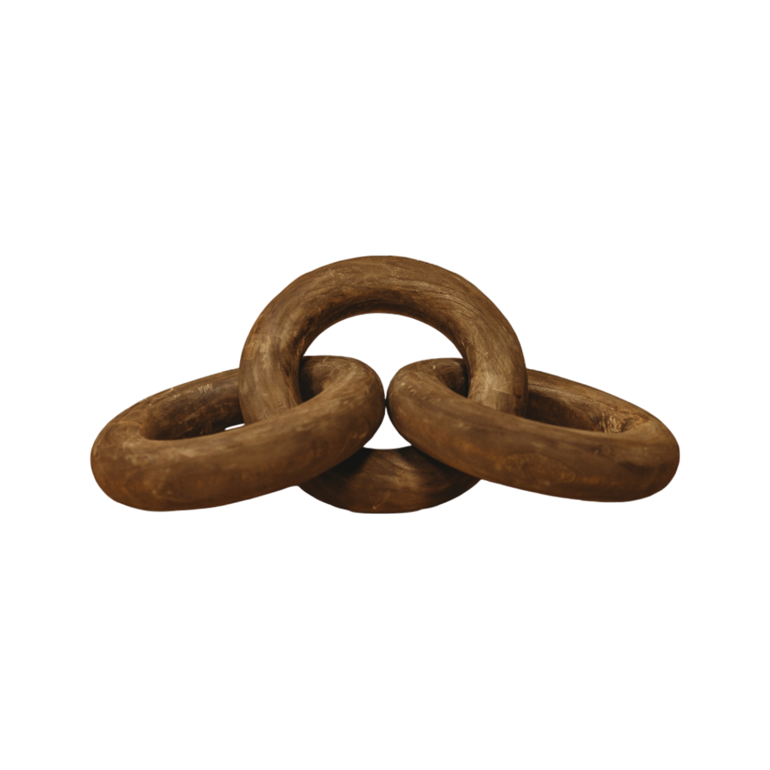 N116 BR Wood Oval Loop Décor - Brown 19" X 9.25" X 5.5" PK 2 | Myrians ...